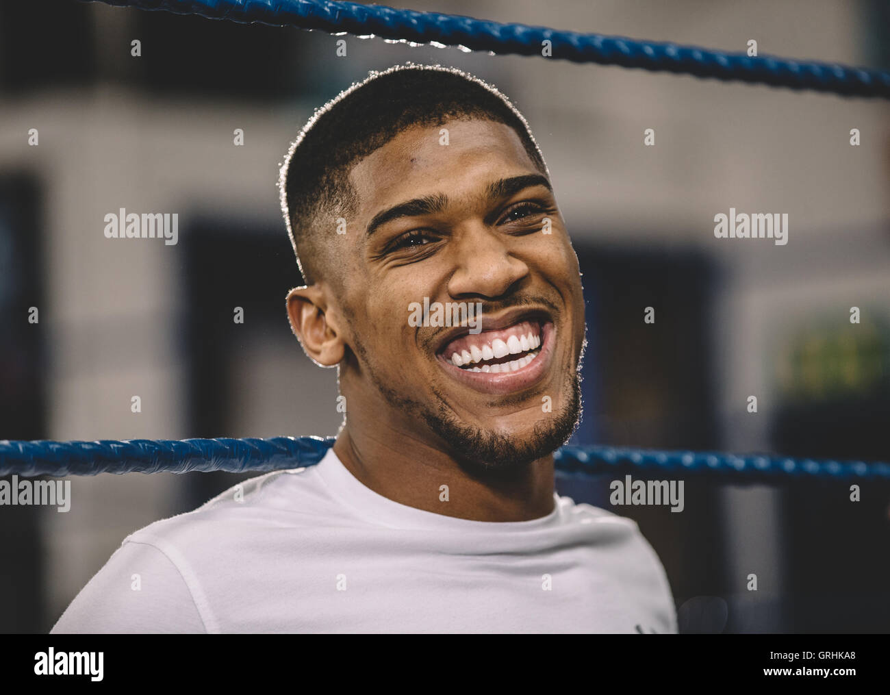 British Heavyweight boxer, Anthony Joshua during a portrait session at ...