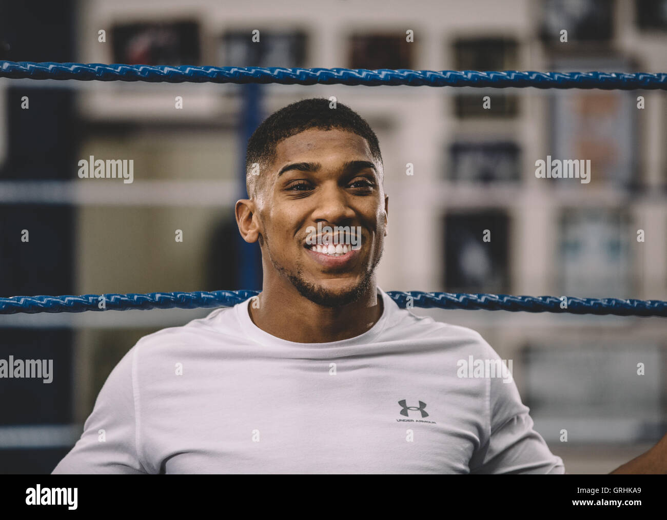 British Heavyweight boxer, Anthony Joshua during a portrait session at ...