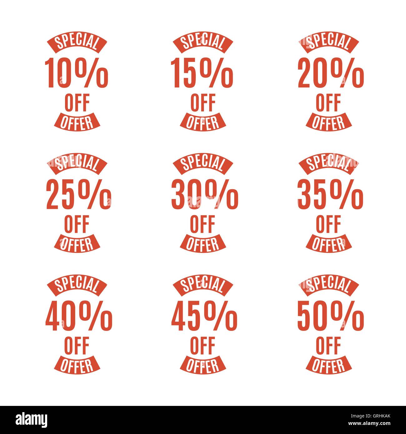Set of discount labels, vector illustration Stock Vector Image & Art ...