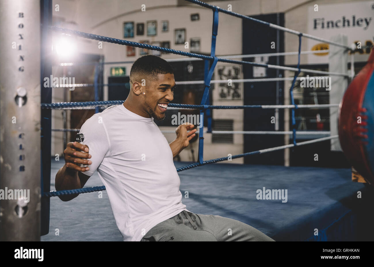 British Heavyweight boxer, Anthony Joshua during a portrait session at ...