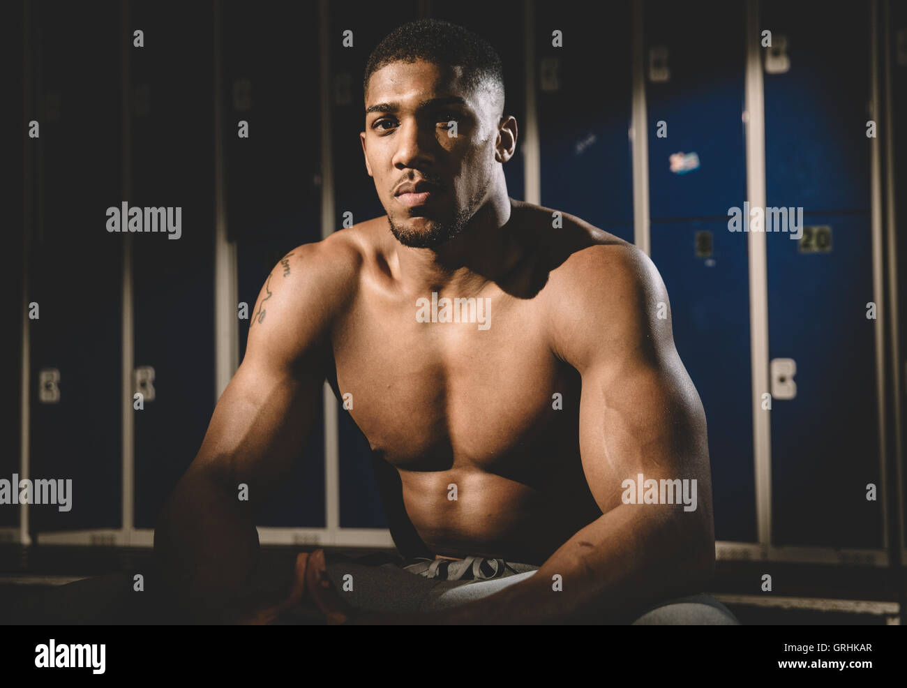 British Heavyweight boxer, Anthony Joshua during a portrait session at ...