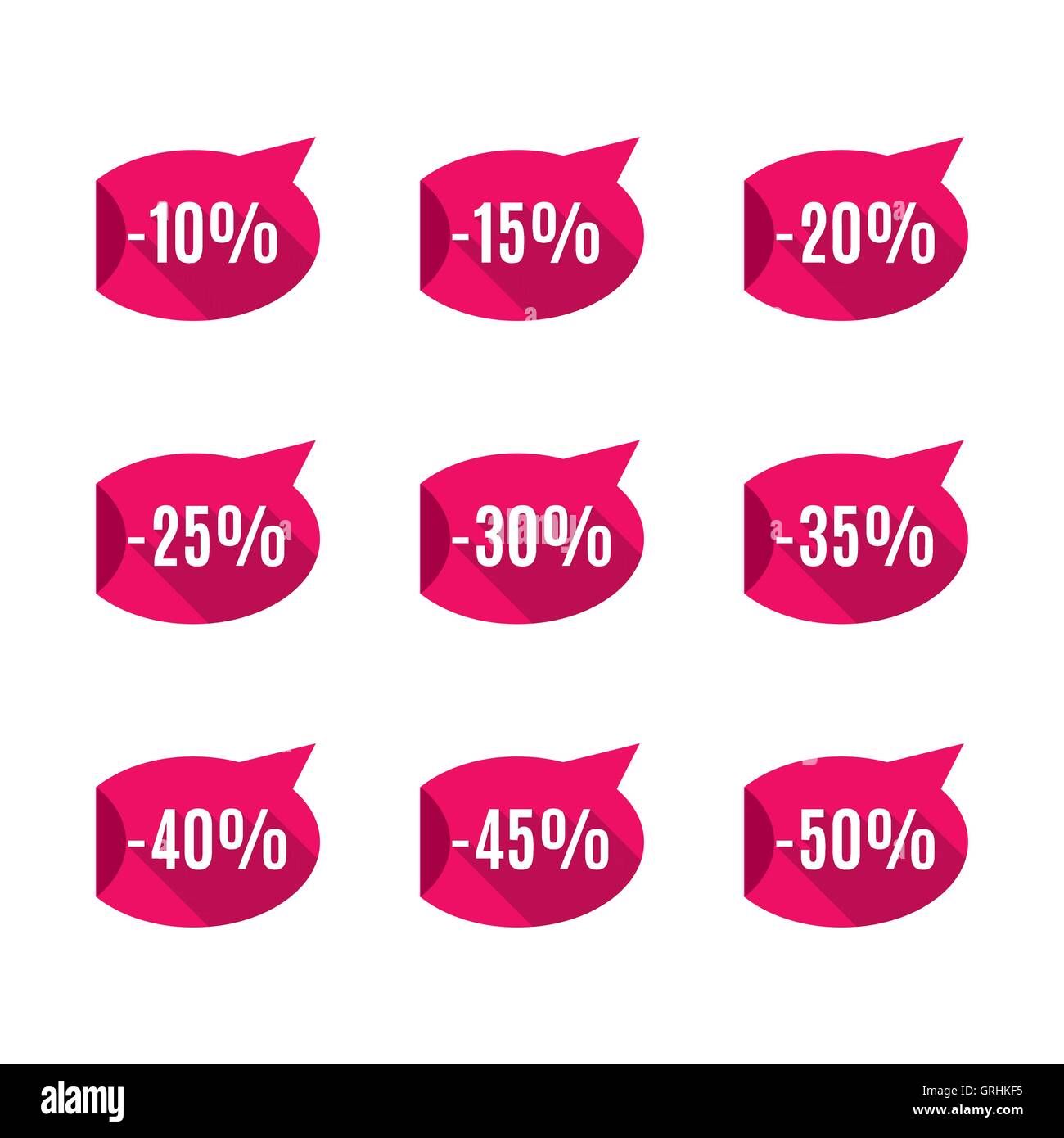 Set of discount labels, vector illustration Stock Vector Image & Art ...