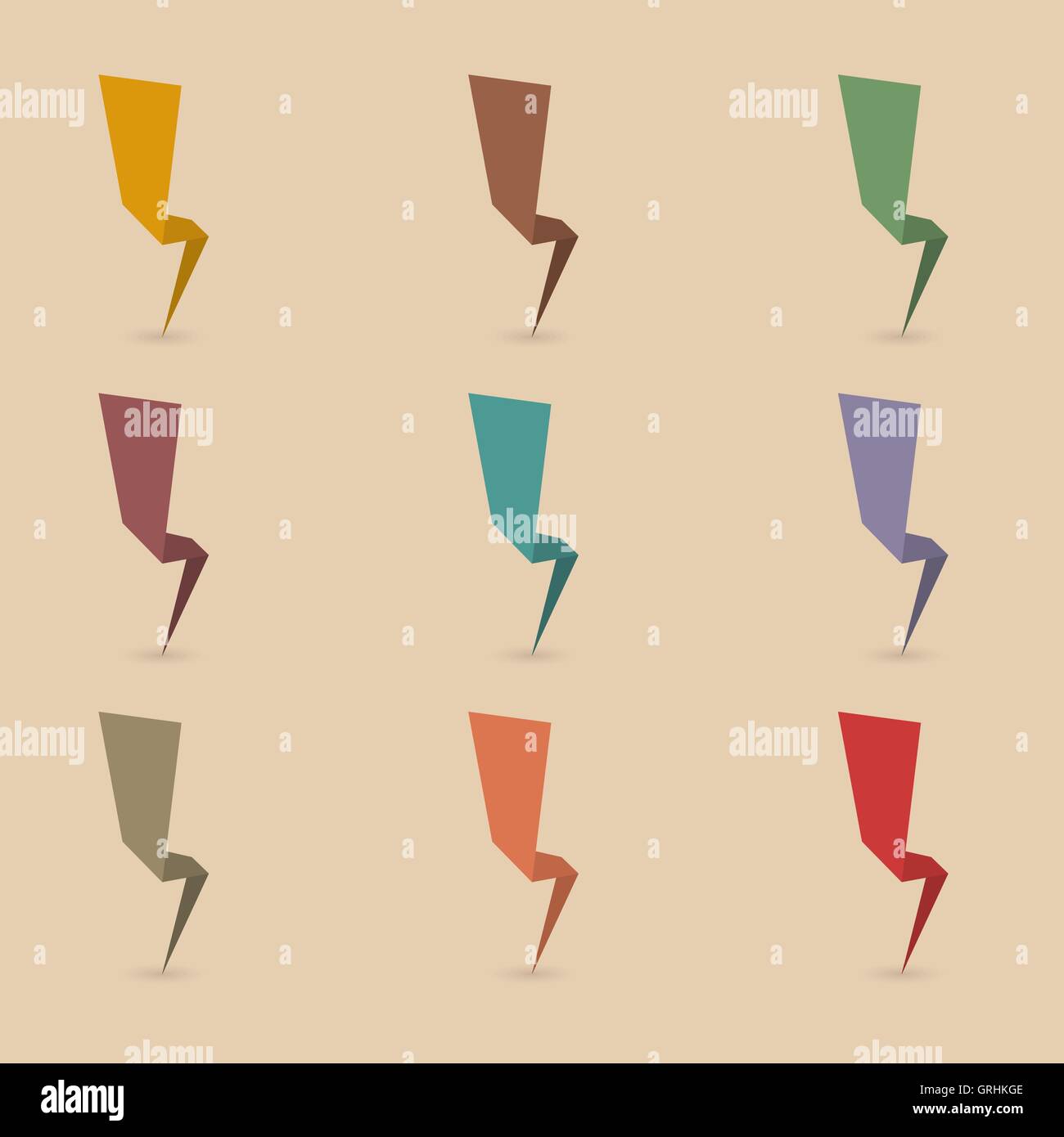 Lightning Set, vector illustration Stock Vector Image & Art - Alamy