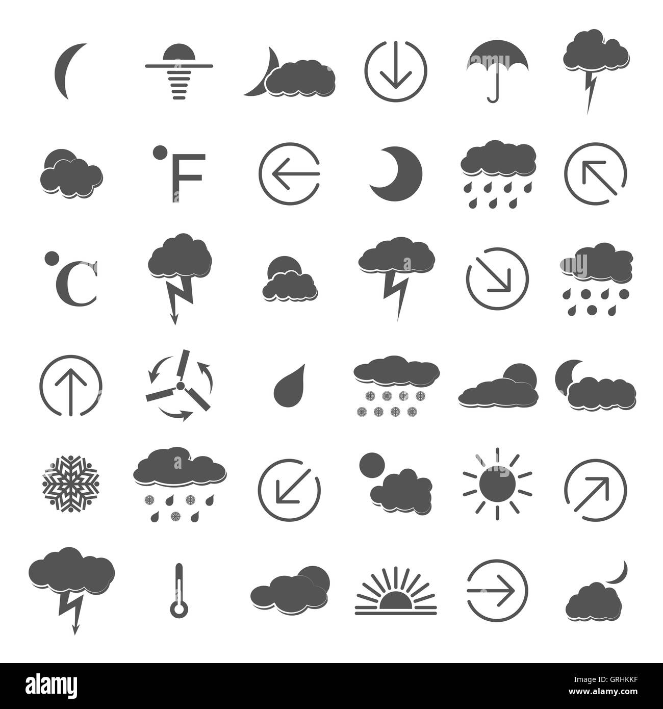 Weather icons, vector illustration Stock Vector Image & Art - Alamy
