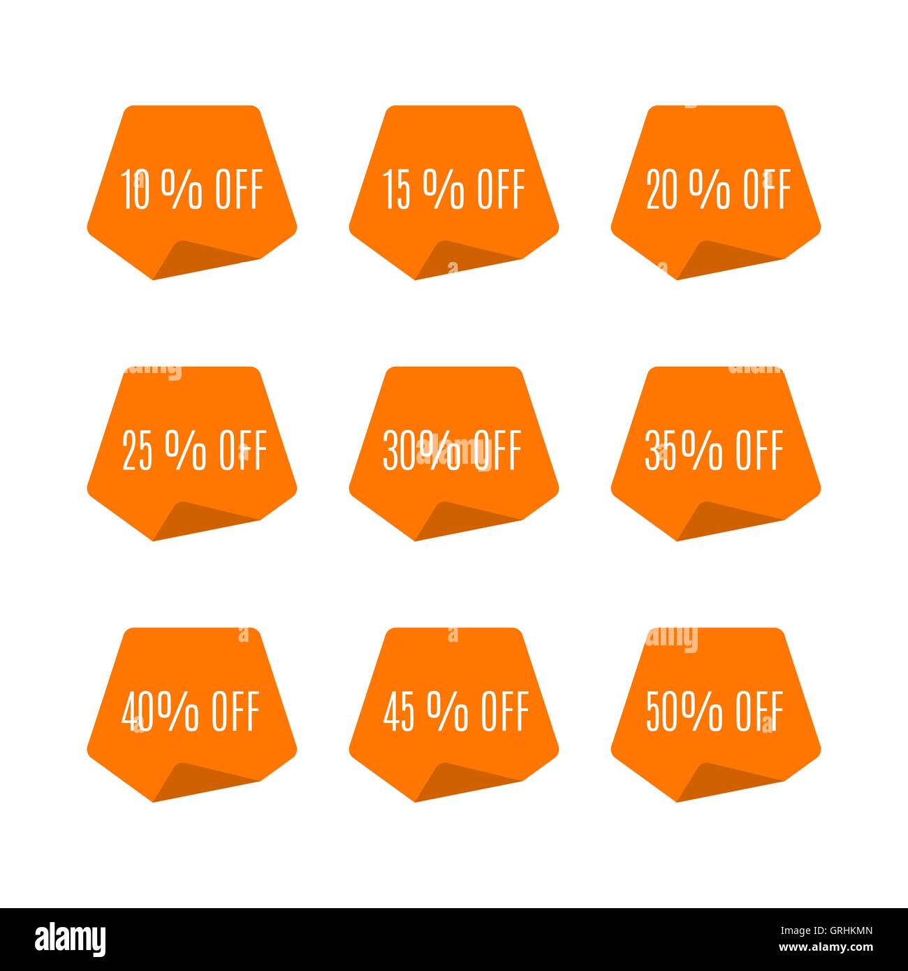 Set of discount labels, vector illustration Stock Vector Image & Art ...
