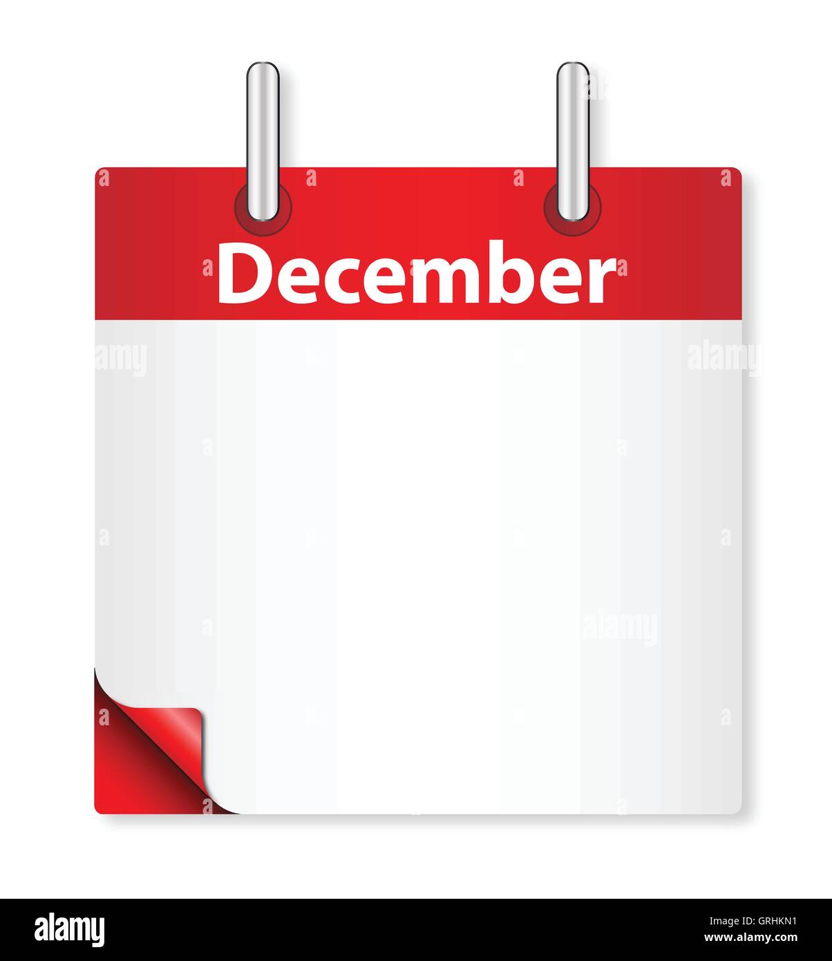 Blank December Date Stock Vector Image & Art - Alamy