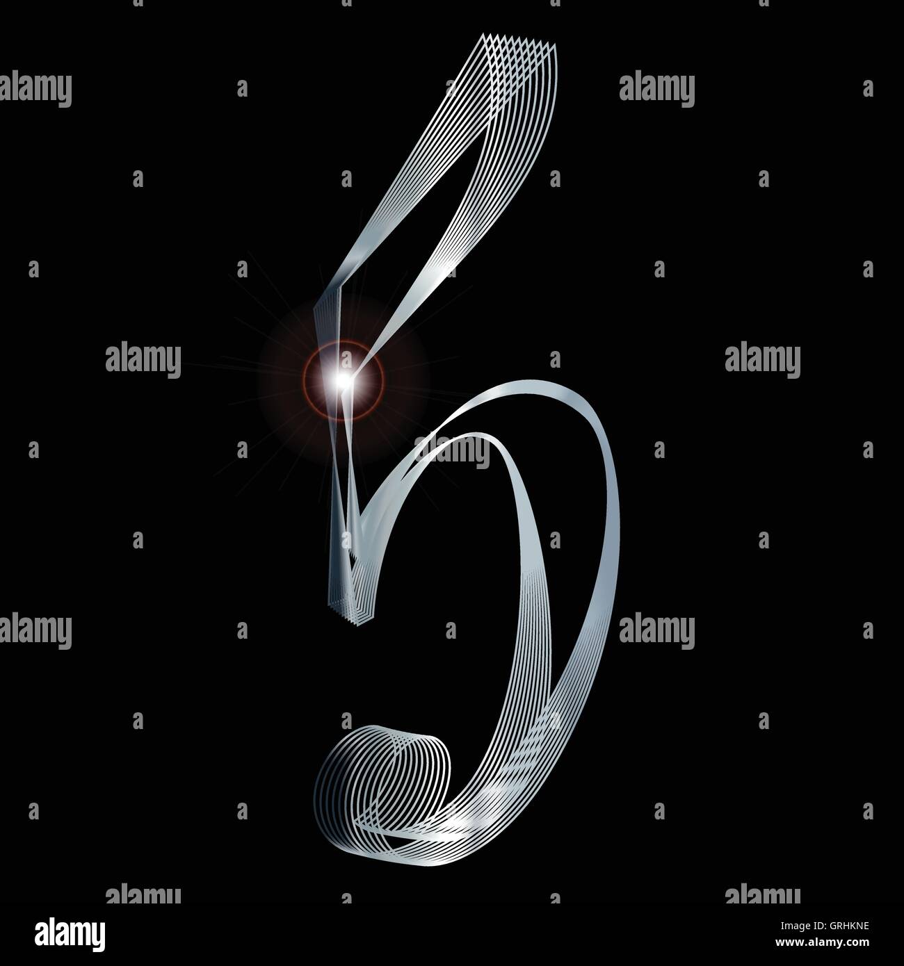 Silver Number Five Stock Vector Image & Art - Alamy
