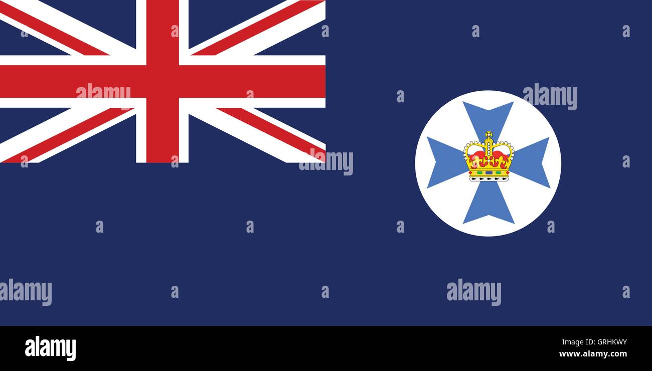 Queensland State Flag Stock Vector Image & Art - Alamy