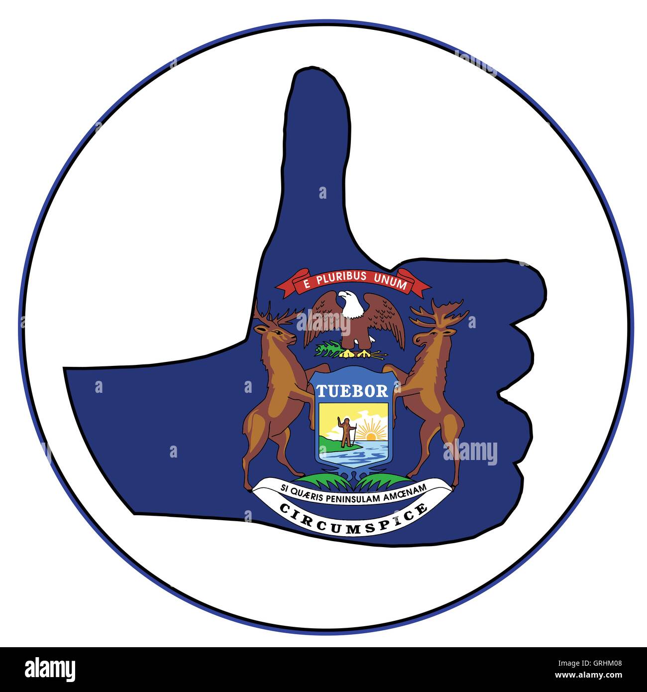 Thumbs Up Michigan Stock Vector Image & Art - Alamy