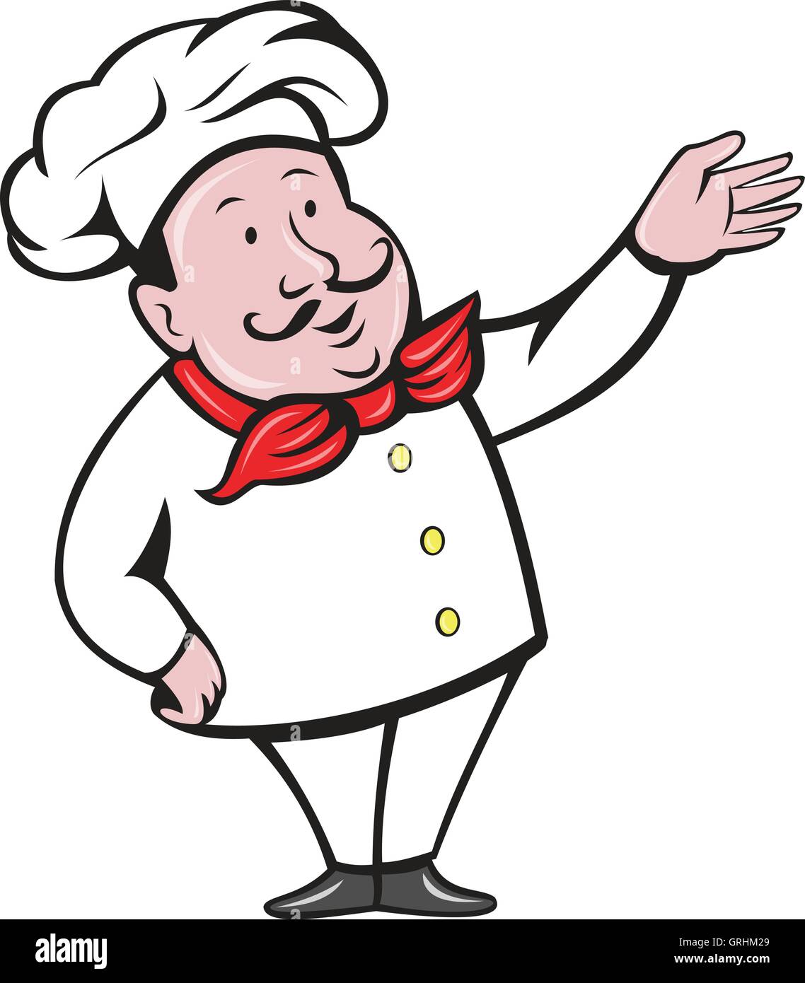 French Chef Welcome Greeting Cartoon Stock Vector Image & Art - Alamy