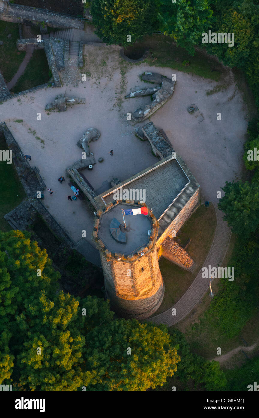 France, Moselle (57), Forbach town, Schlossberg castle (aerial view Stock Photo - Alamy