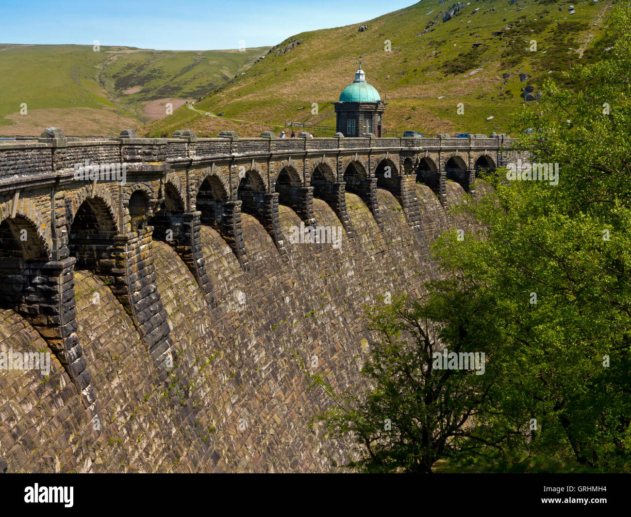 Craig Goch dam in the Elan Valley reservoirs system Powys Wales UK ...