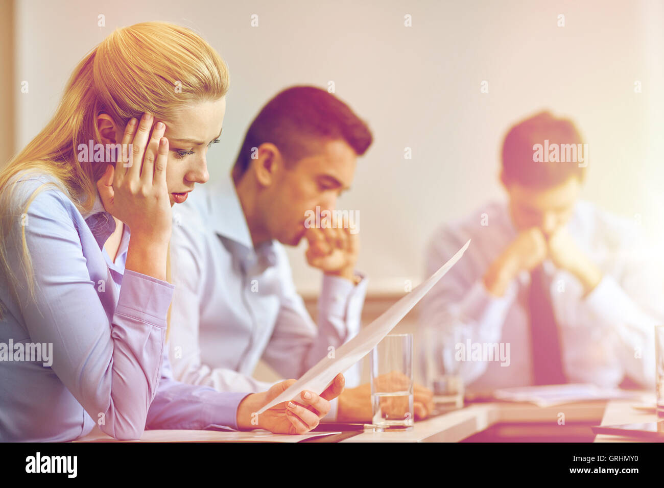 business people having problem in office Stock Photo - Alamy