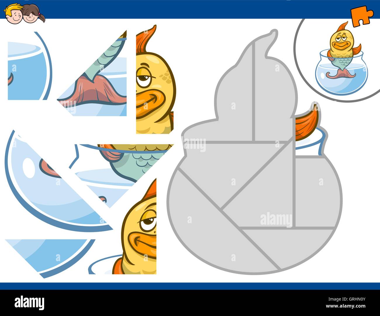 Fish puzzle pieces Stock Vector Images - Alamy