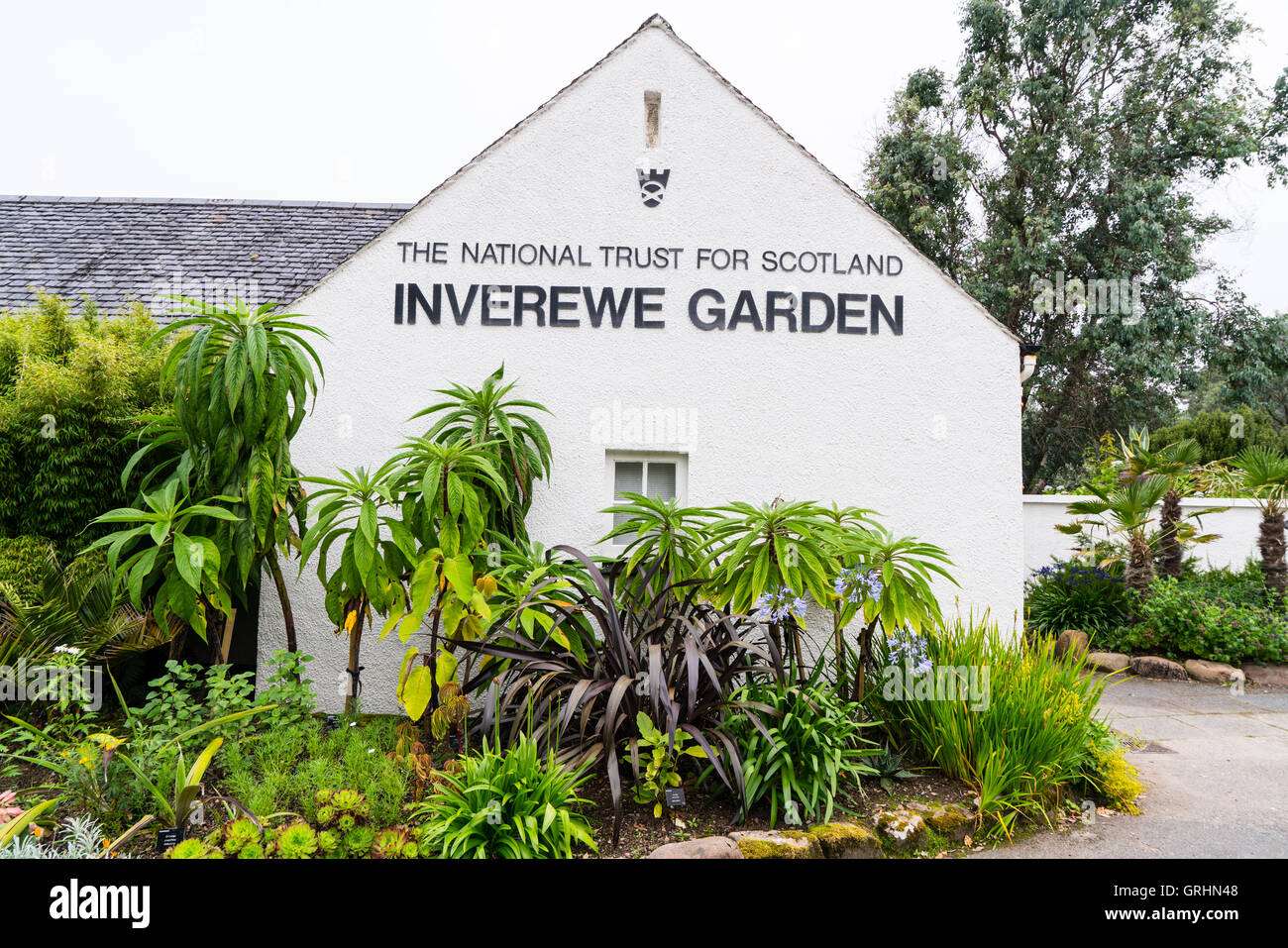 Inverewe Garden visitor centre Poolewe, Wester Ross, Scotland, United ...