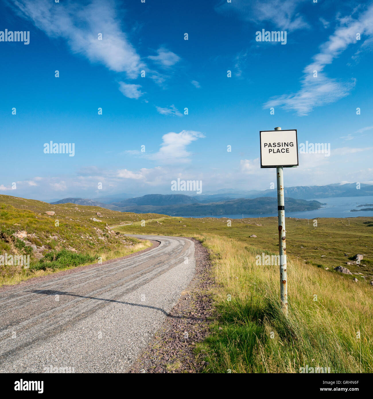 Remote highway and mountain pass Bealach na Ba on Applecross Peninsula ...