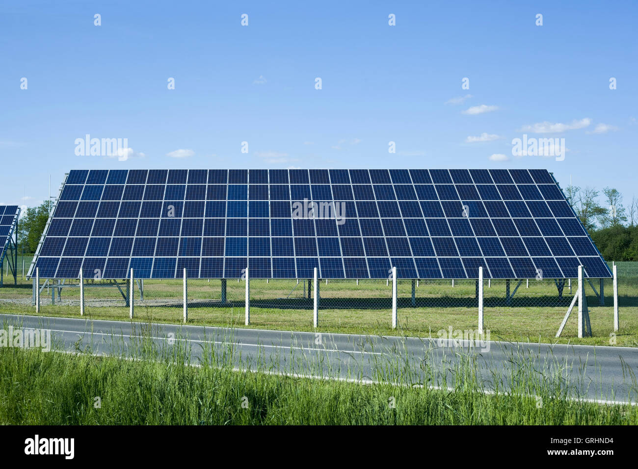 Photovoltaic Solar Power Plant in the Field Stock Photo - Alamy