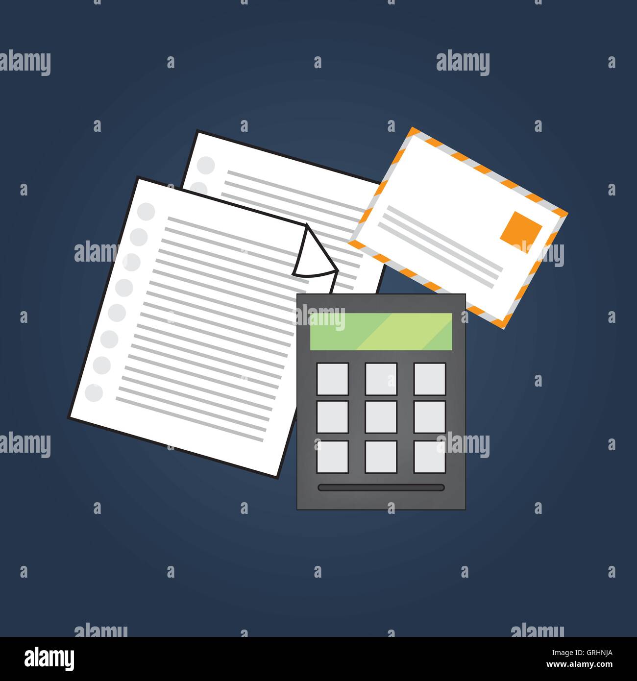 paper documents office related items icon Stock Vector Image & Art - Alamy