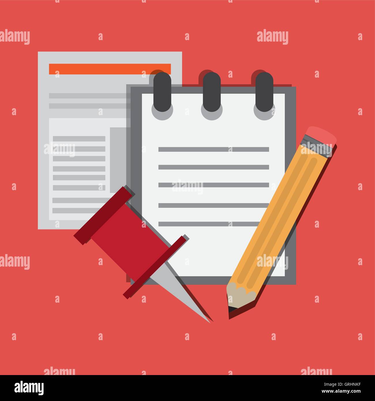 paper documents office related items icon Stock Vector Image & Art - Alamy