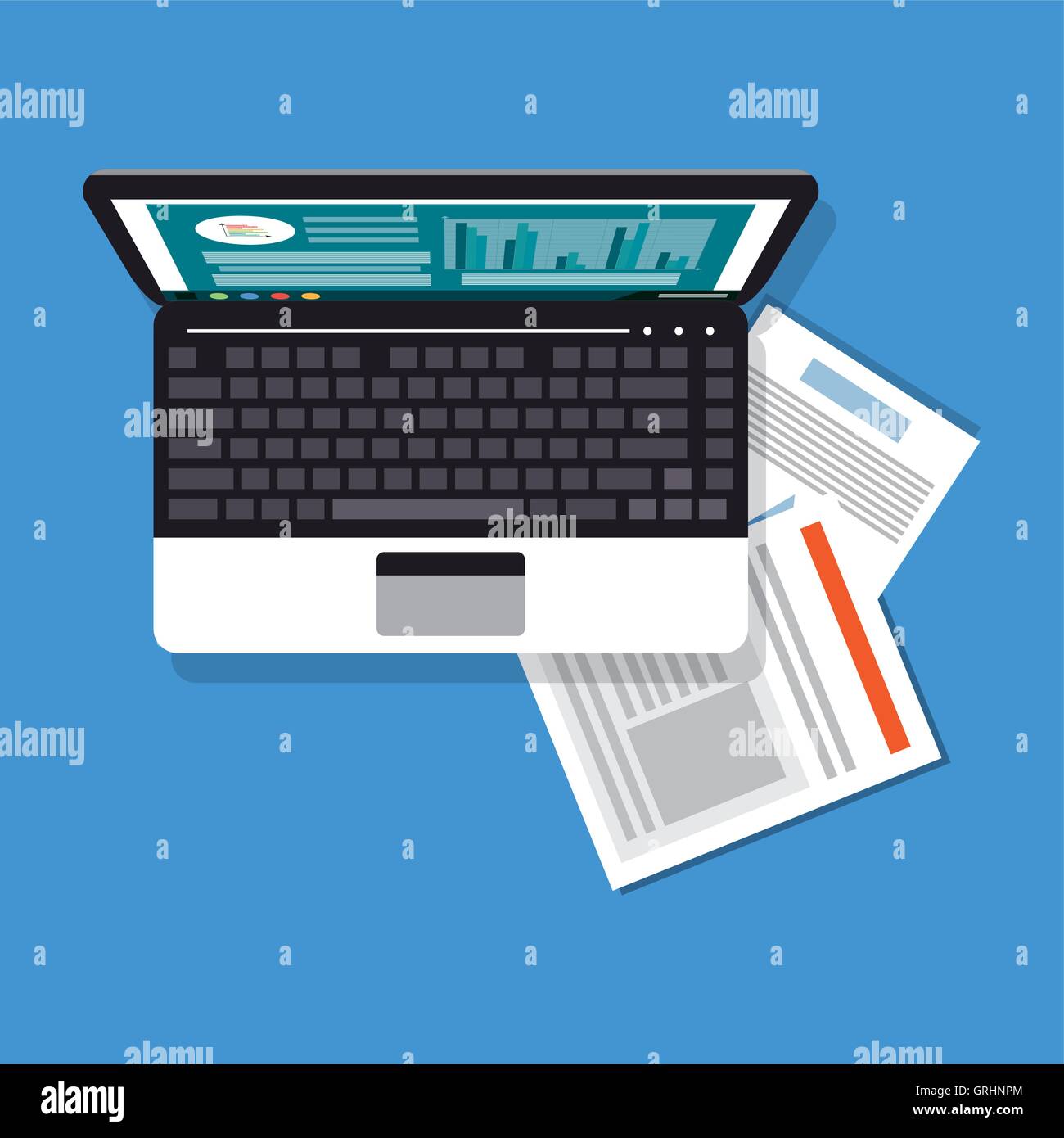 laptop office related items icon Stock Vector Image & Art - Alamy