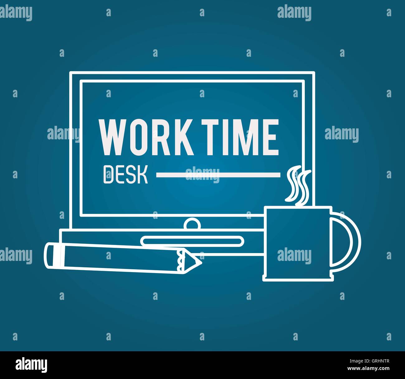 computer monitor and office related items icon Stock Vector Image & Art ...