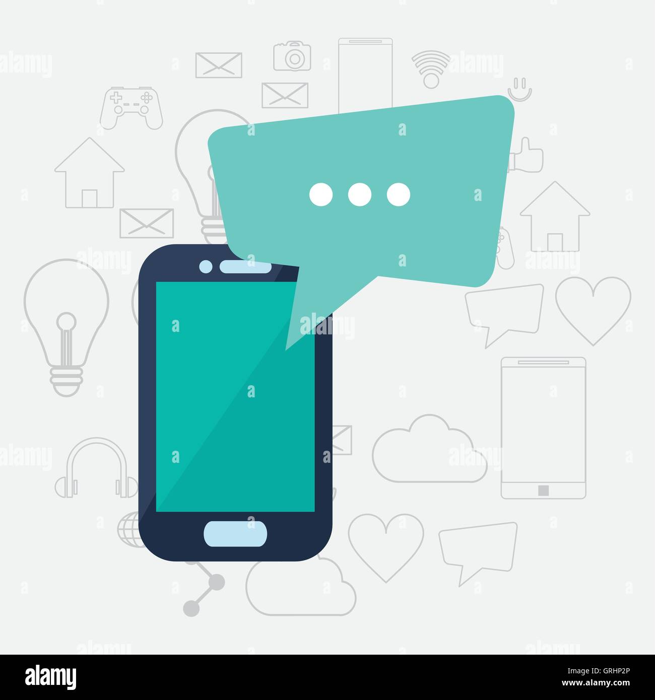 cellphone and telecommunication icons Stock Vector Image & Art - Alamy