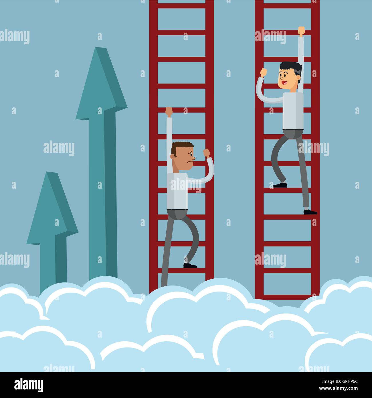 businessman climbing ladder icon Stock Vector Image & Art - Alamy