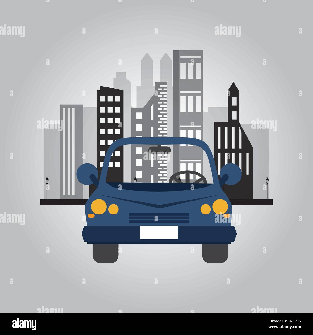 car with city background transport image Stock Vector Image & Art - Alamy