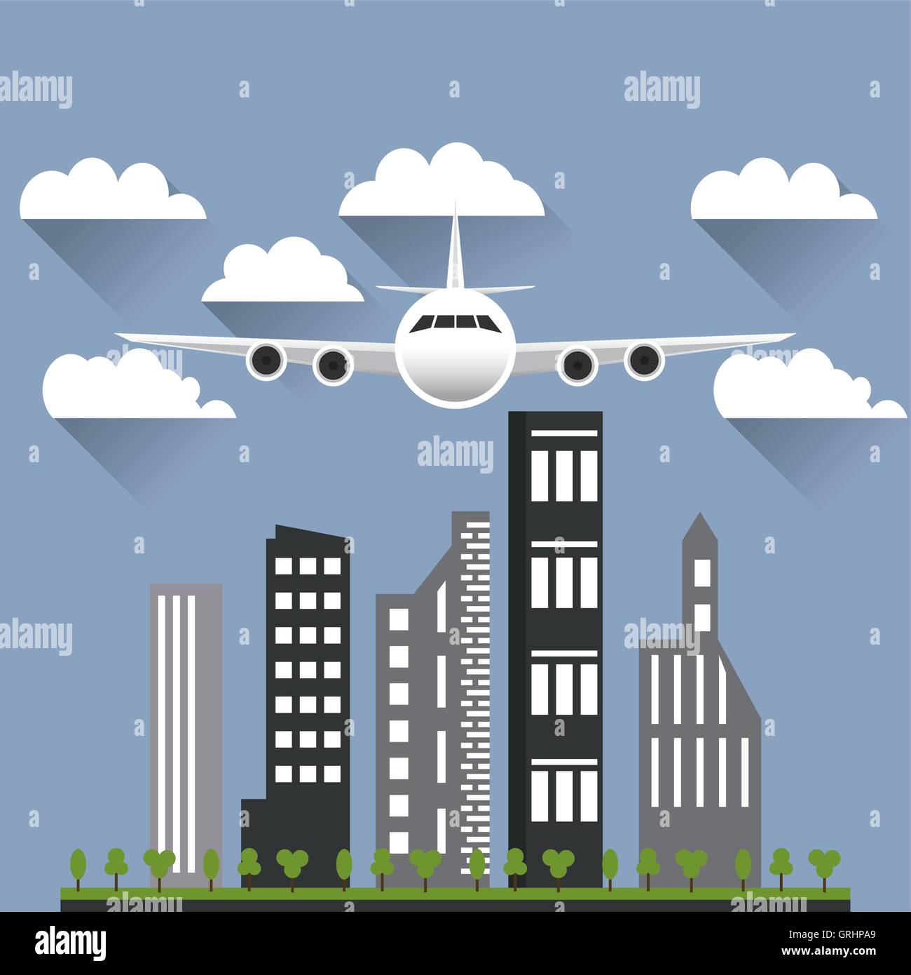 flying airplane image Stock Vector Image & Art - Alamy