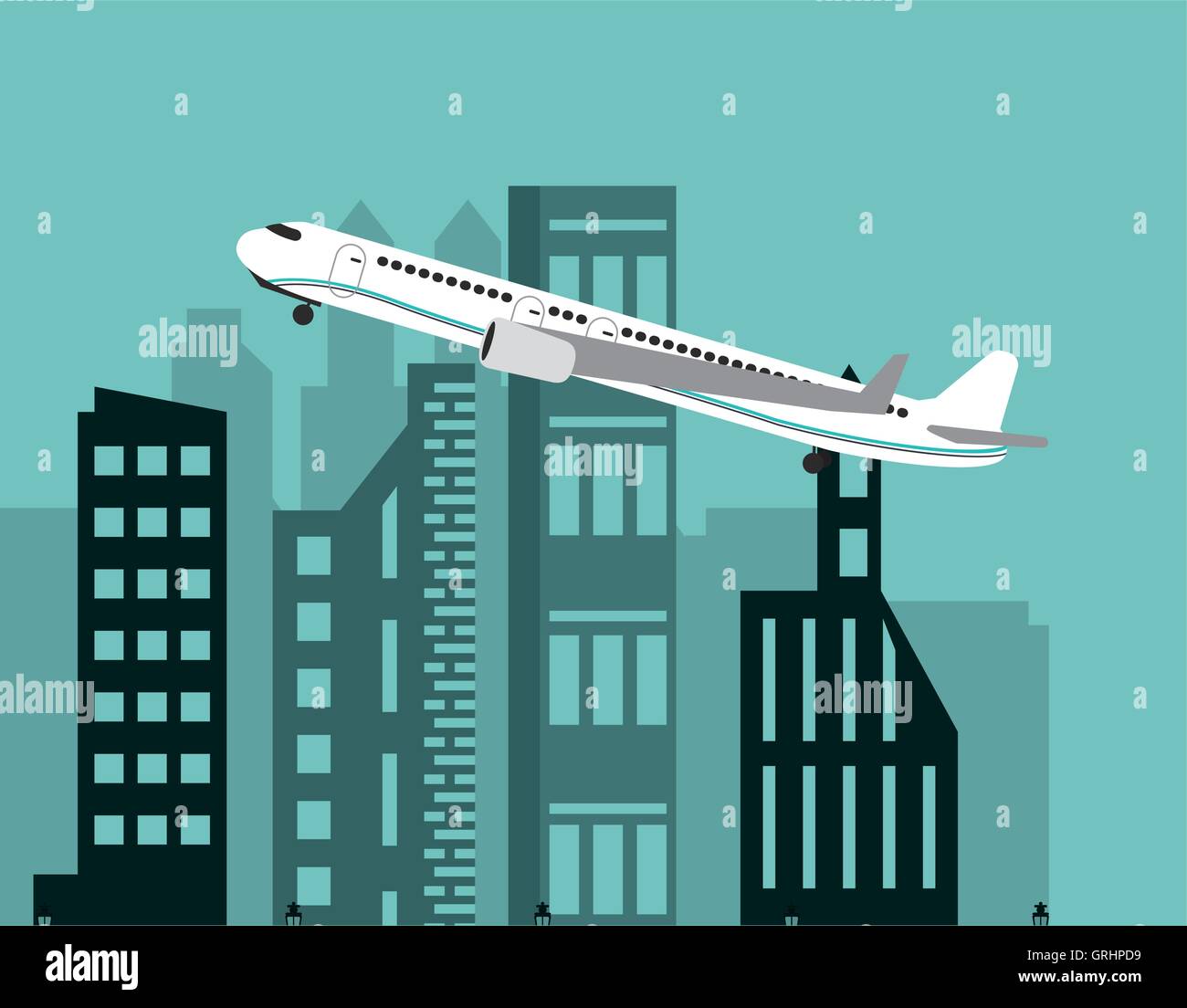 flying airplane image Stock Vector Image & Art - Alamy