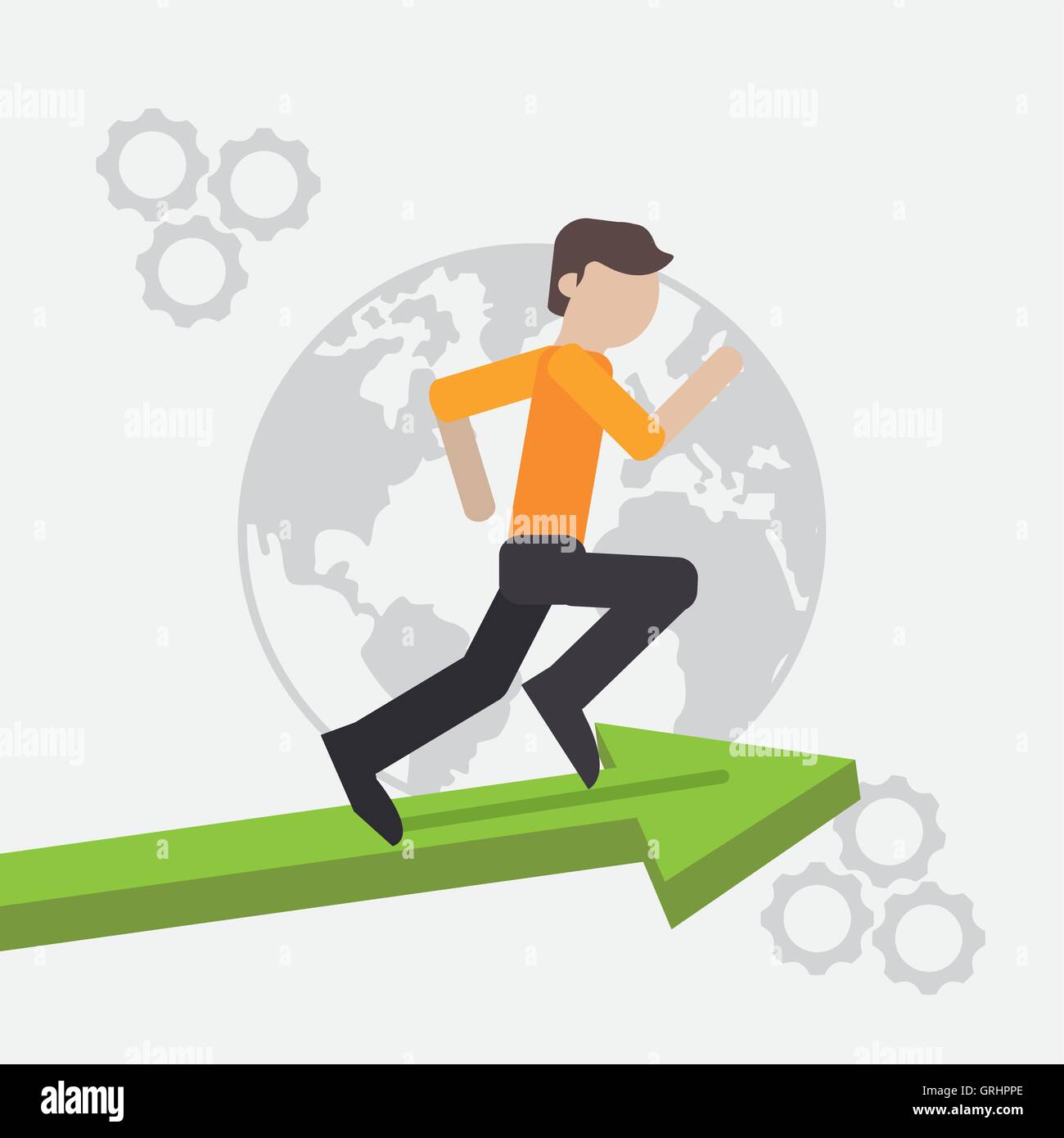 Worker running track Stock Vector Images - Alamy