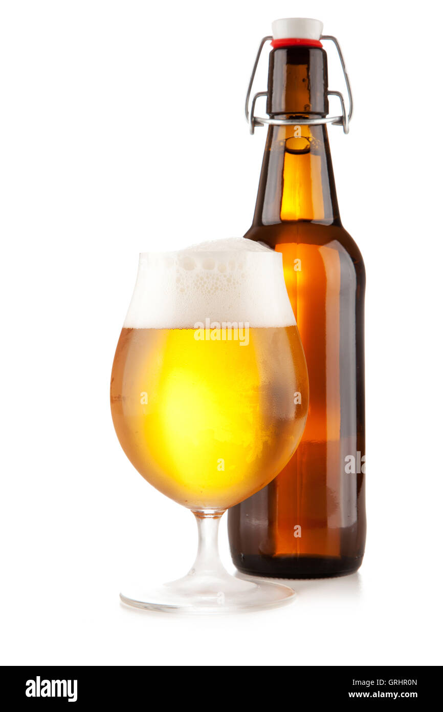 Glass beer wheat on Cut Out Stock Images & Pictures - Alamy