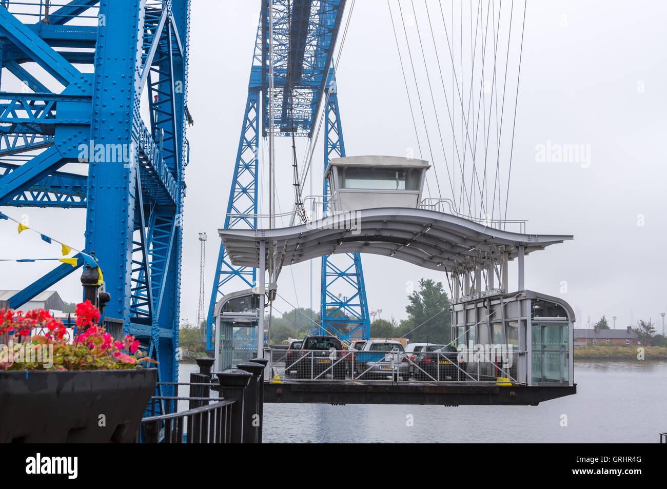 Tees transporter bridge sunset middlesbrough hi-res stock photography ...