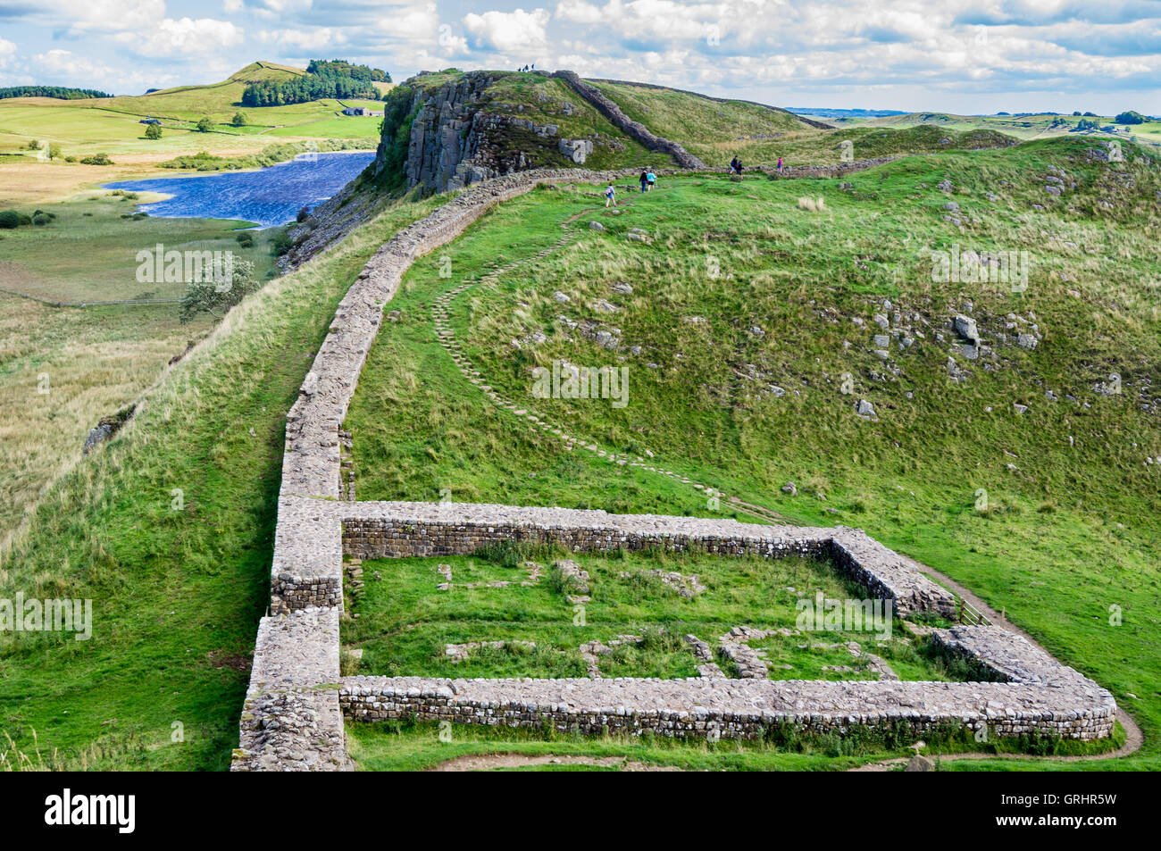 Milecastle 39, Steel Rigg and Crag Lough on Hadrian's Wall near Once ...