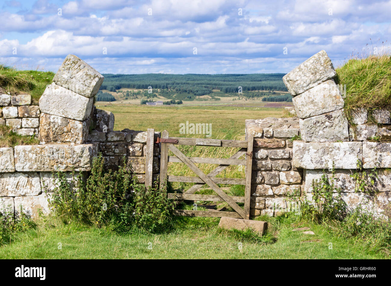 Milecastle 37 on Hadrian's Wall near Once Brewed, Cumbria, England ...
