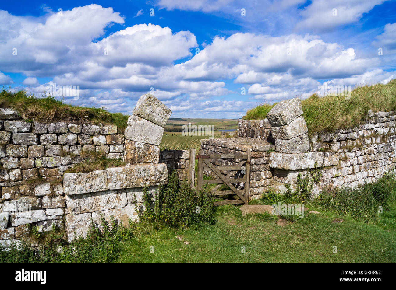 Milecastle 37 on Hadrian's Wall near Once Brewed, Cumbria, England ...