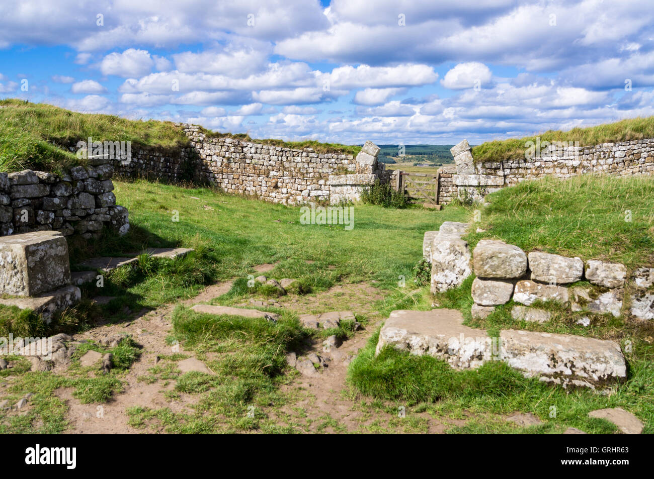 Milecastle 37 on Hadrian's Wall near Once Brewed, Cumbria, England ...