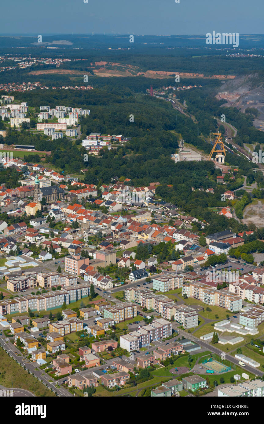 Moselle (57), Freyming Merlebach, (vue aerienne) // France, Moselle (57 ...