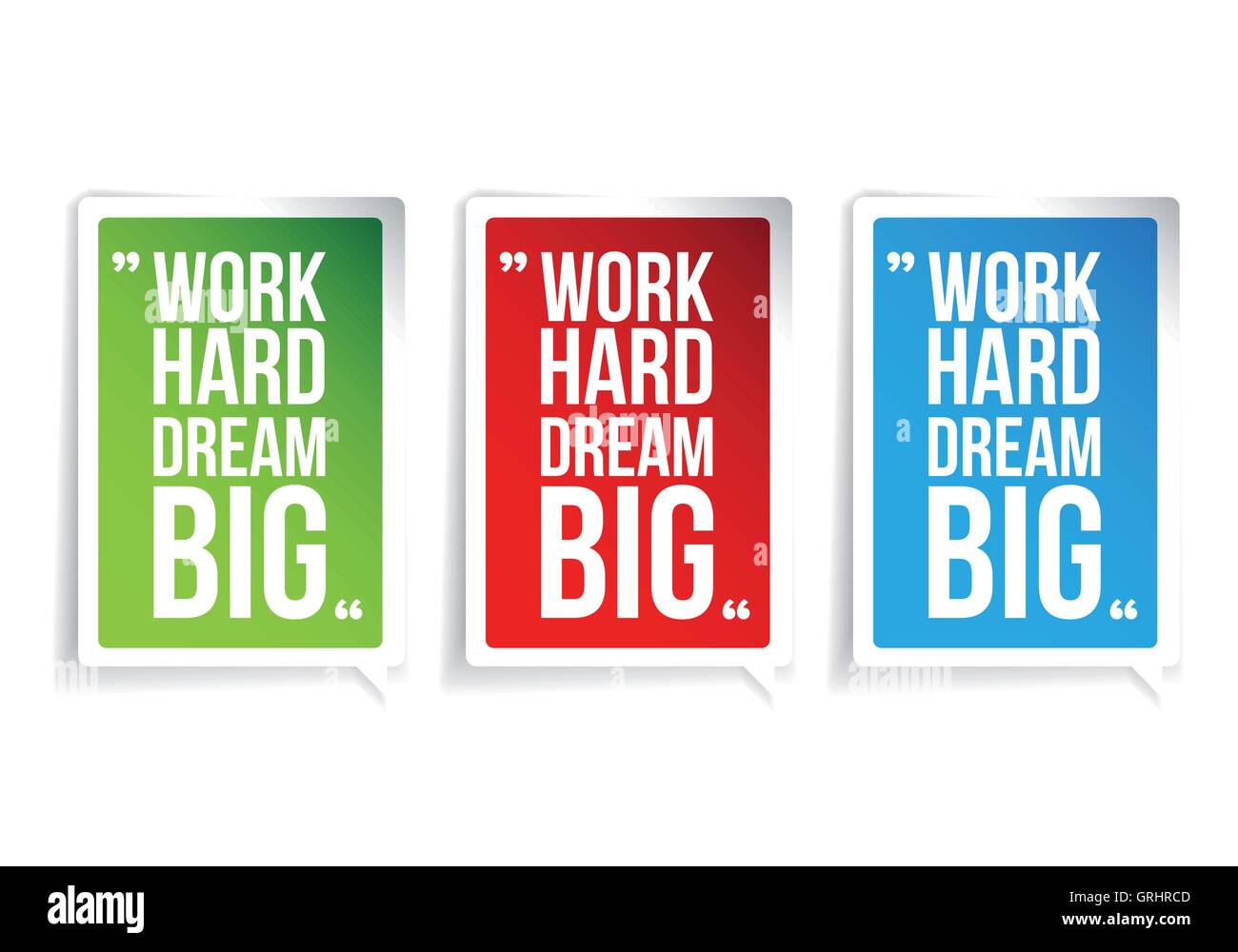 Work hard, dream big. Inspirational motivational quote Stock Vector ...