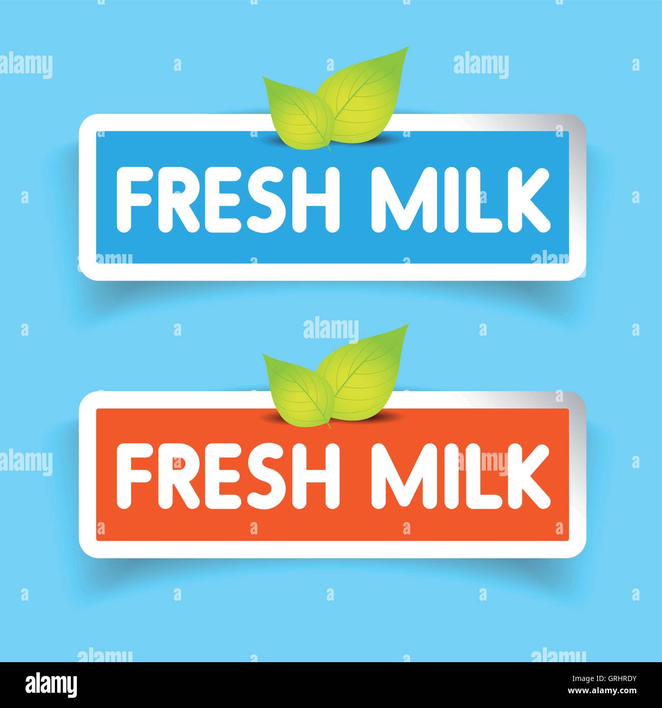 Fresh milk label vector Stock Vector Image & Art - Alamy