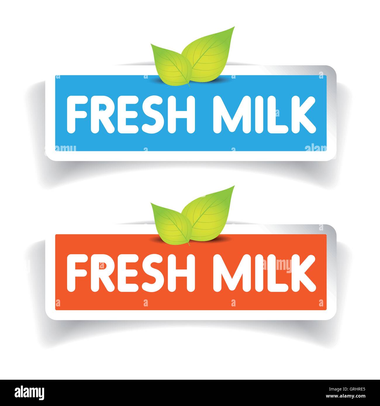 Fresh milk label vector Stock Vector Image & Art - Alamy