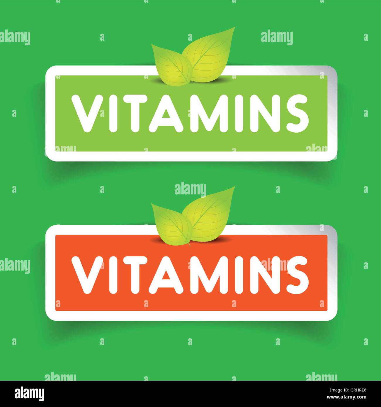 Vitamins label vector set Stock Vector Image & Art - Alamy