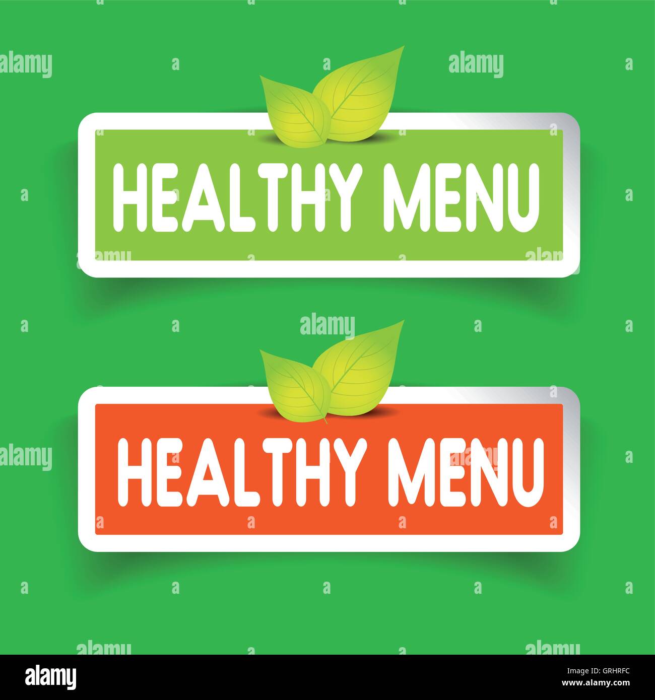 Healthy menu label vector set Stock Vector Image & Art - Alamy