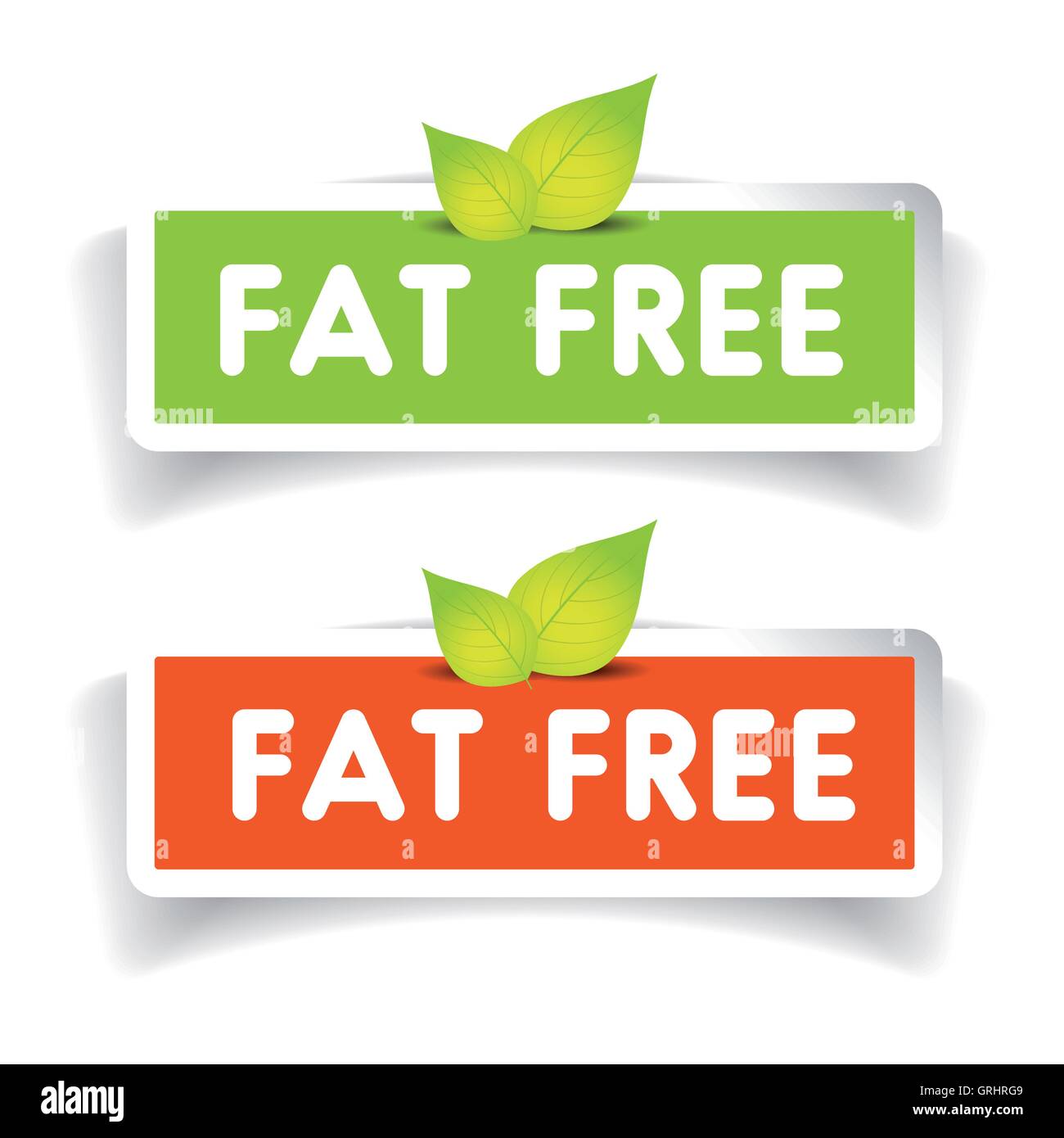 Fat free label vector set Stock Vector Image & Art - Alamy