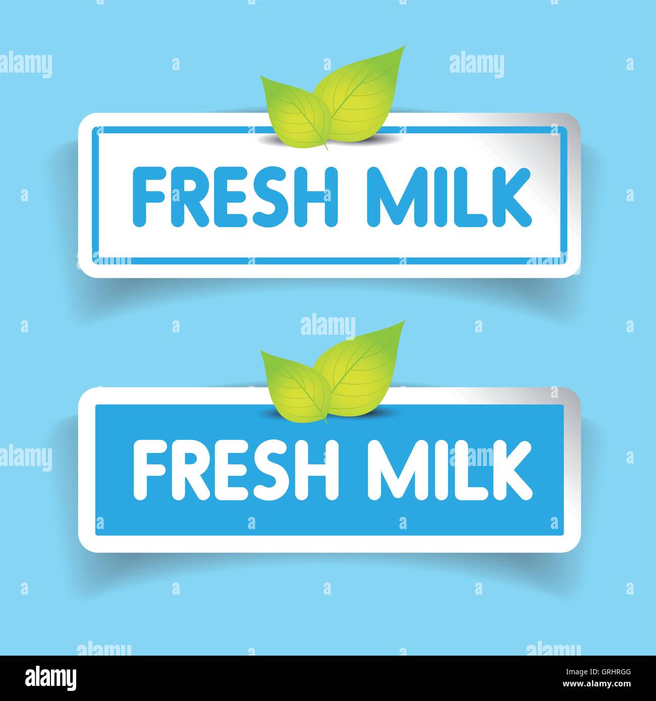 Fresh milk label vector Stock Vector Image & Art - Alamy
