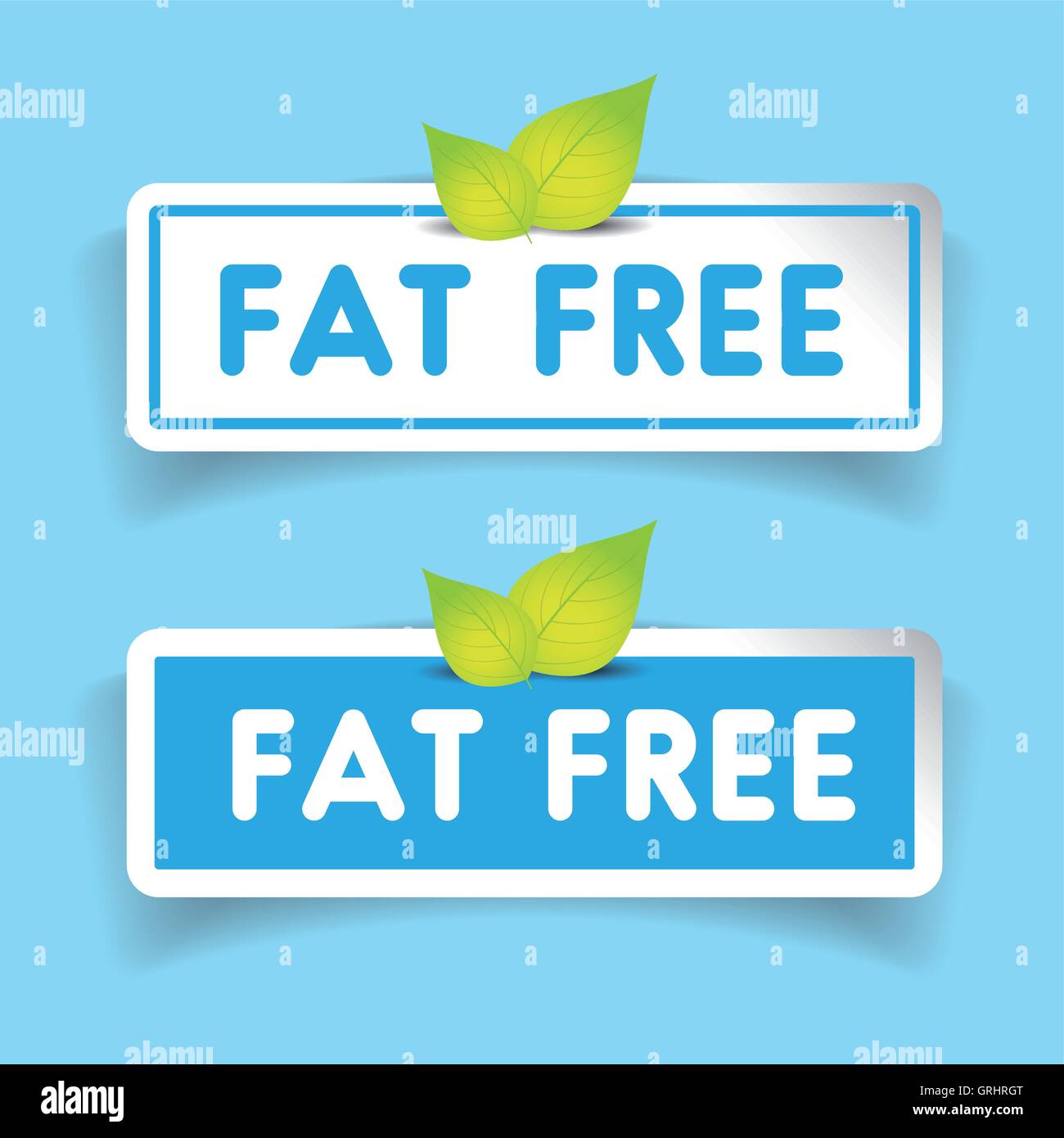 Fat free label vector set Stock Vector Image & Art - Alamy
