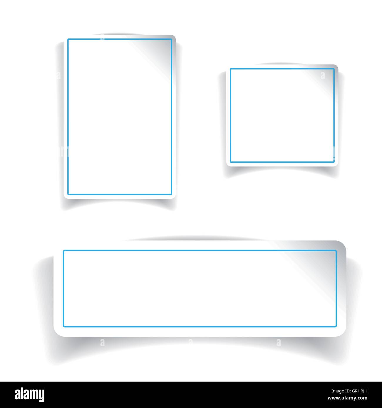 Empty vector label set blue Stock Vector Image & Art - Alamy