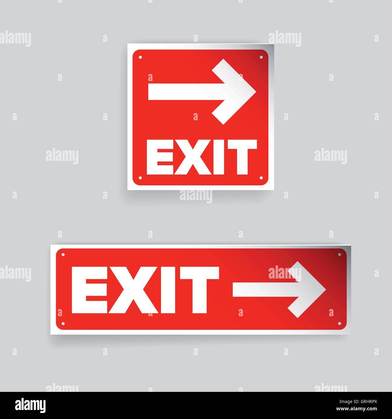 Exit sign vector red Stock Vector Image & Art - Alamy