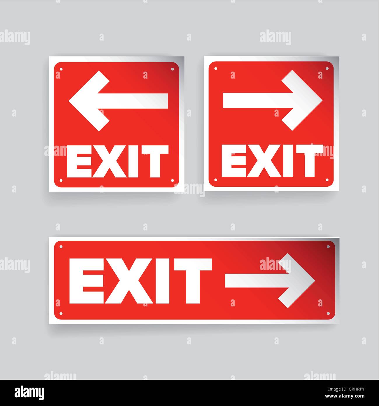 Exit sign vector red Stock Vector Image & Art - Alamy