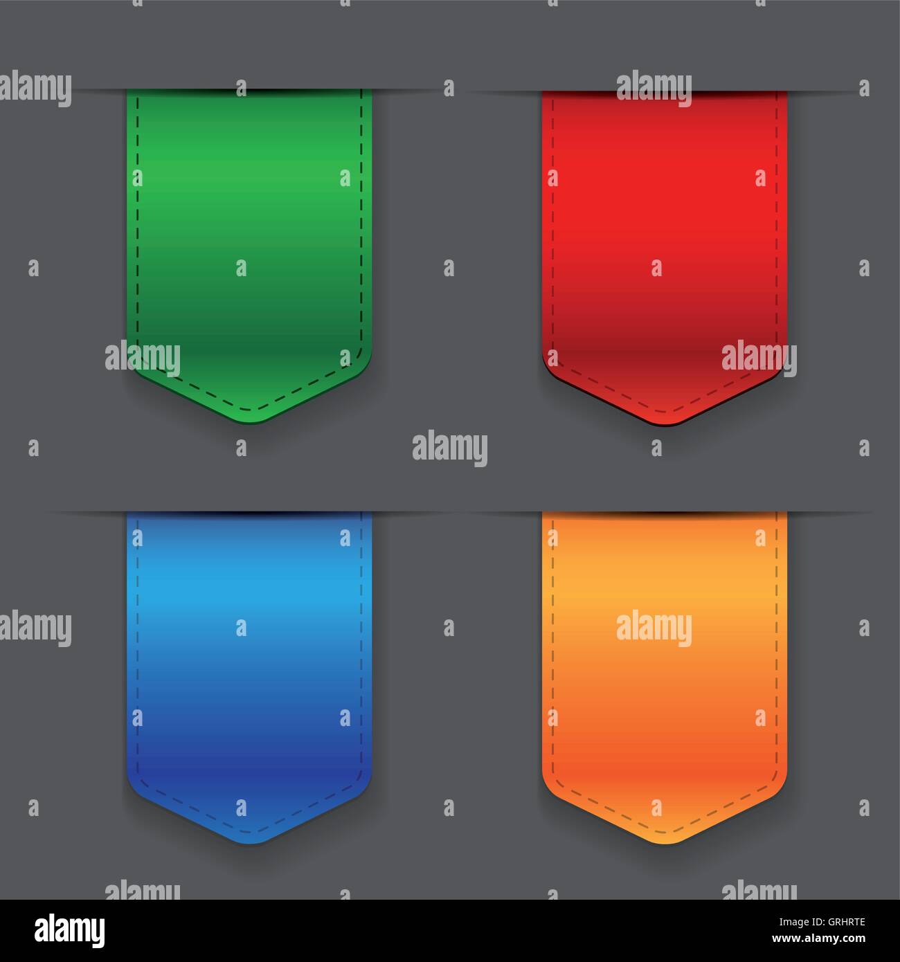 Vector Ribbon set - red, blue, green, orange Stock Vector Image & Art ...